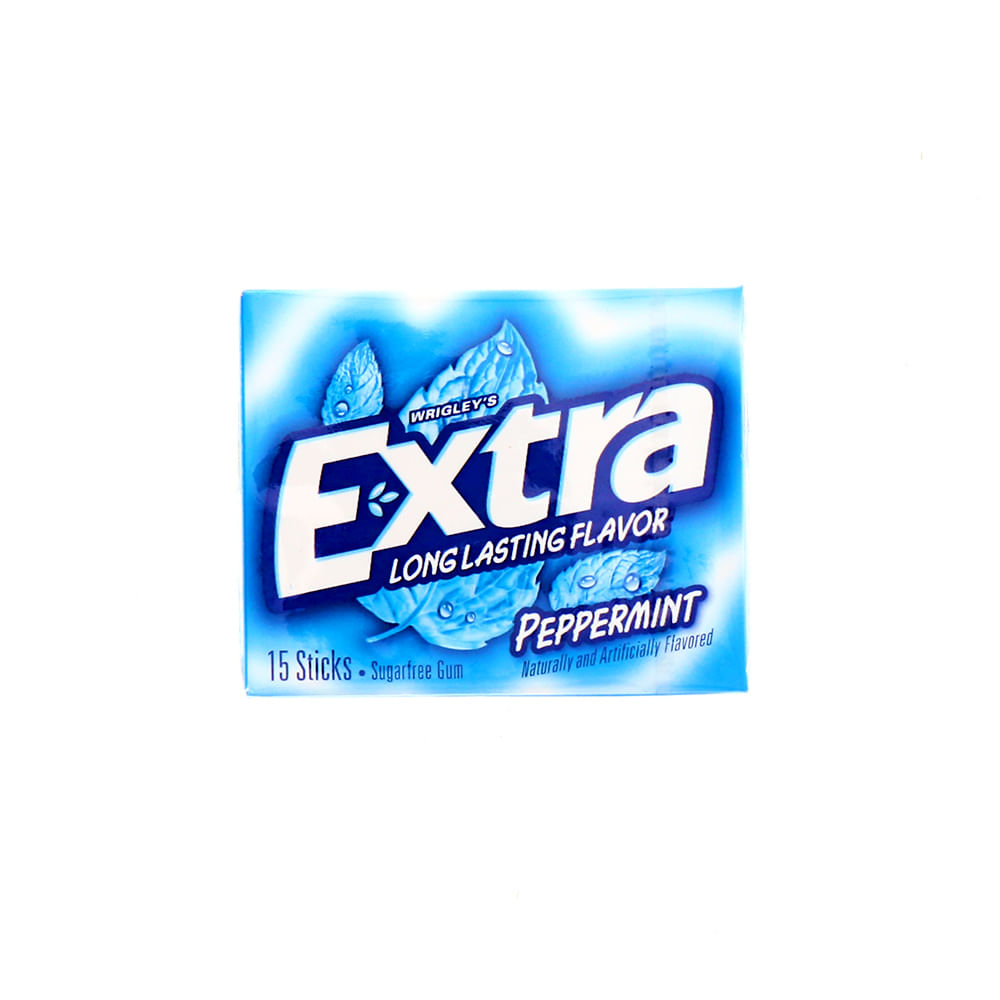 Chicle wrigleys extra peppermint sin azúcar 15 un