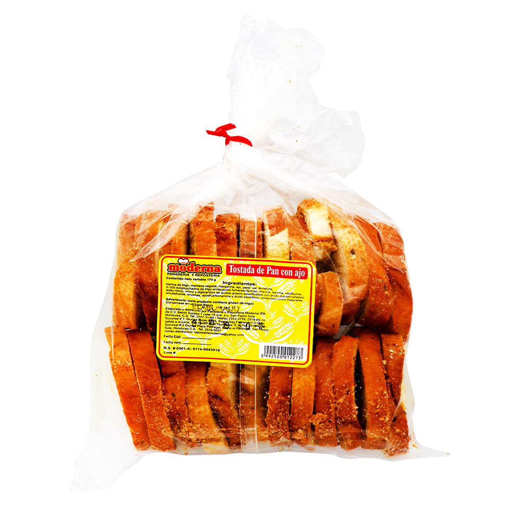Tostadas De Pan Moderna Con Ajo 170 Gr
