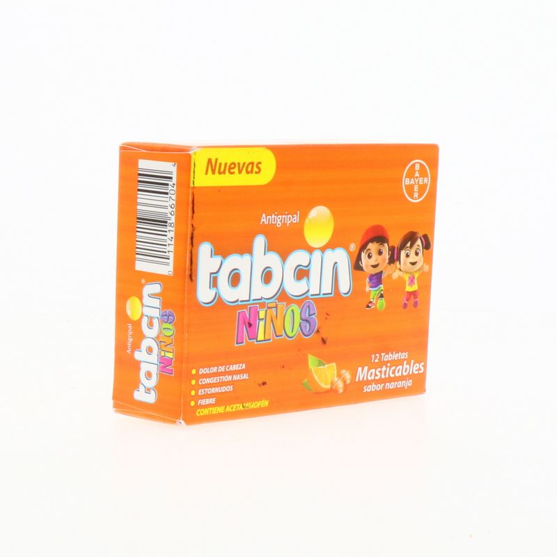 Tableta Tabcin Niños Antigr Masticable 12Un - La Colonia