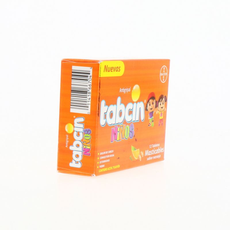 Tableta Tabcin Niños Antigr Masticable 12Un - La Colonia