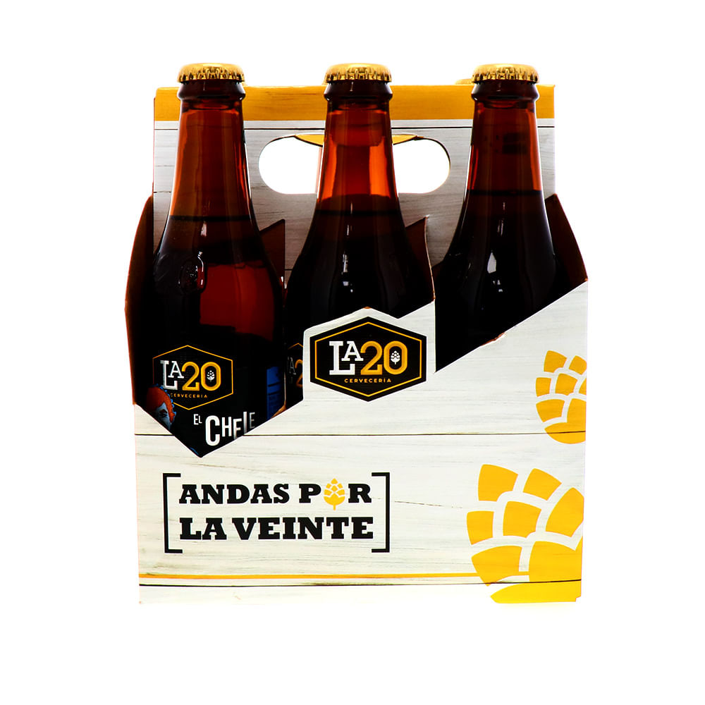 6Pack Cerveza El Chele La20 Botella 355Ml