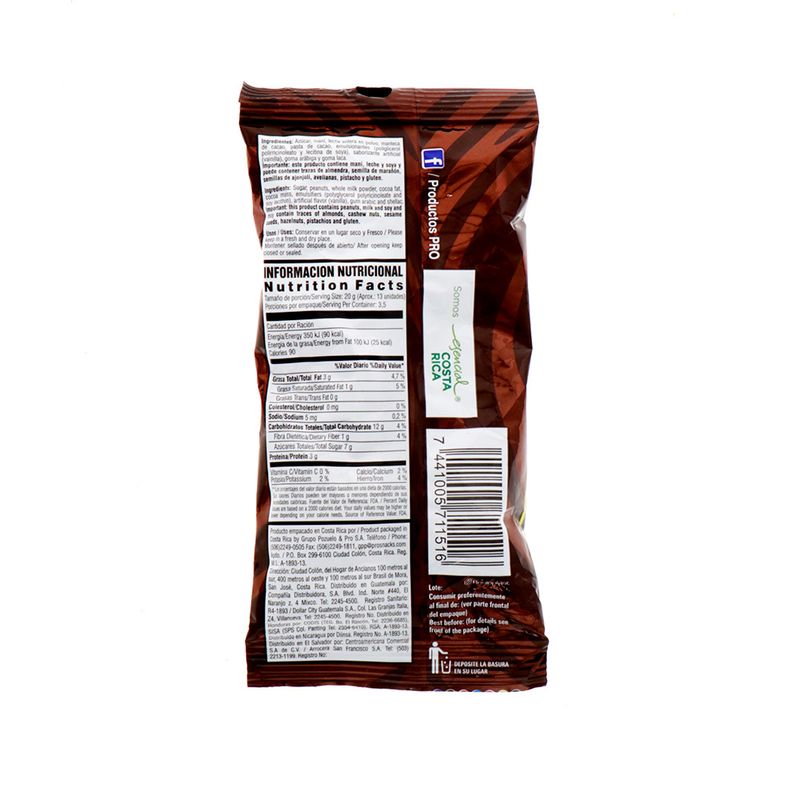 Mani pro con chocolate 70 gr