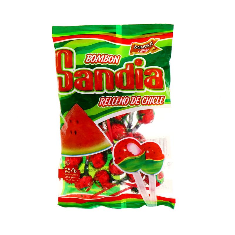 Bombon venus dolche relleno de chicle sabor a sandia 325 gr - La Colonia