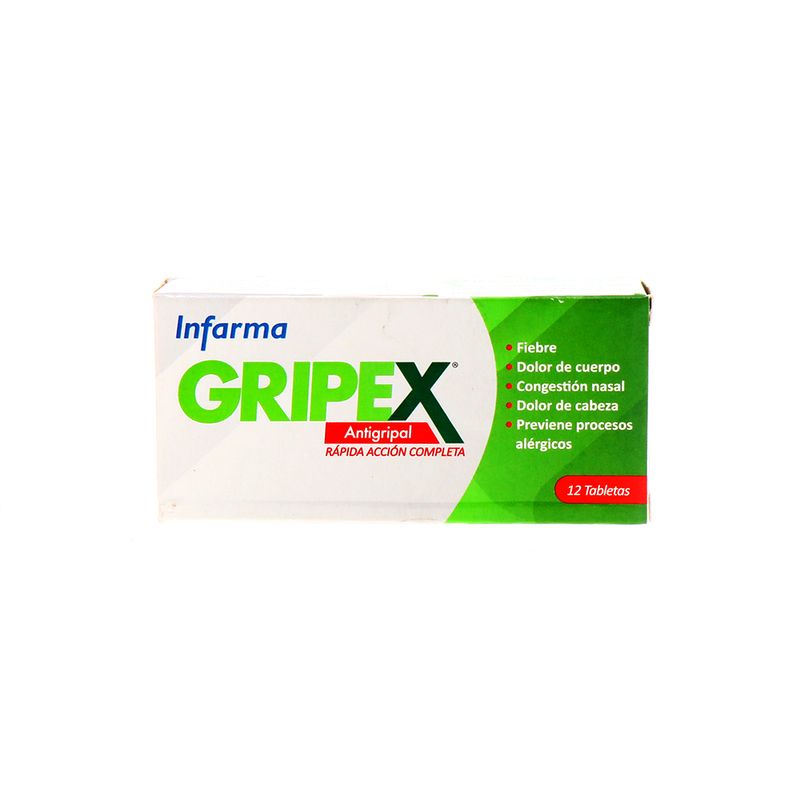 Tabletas gripex antigripal caja 12 un - La Colonia
