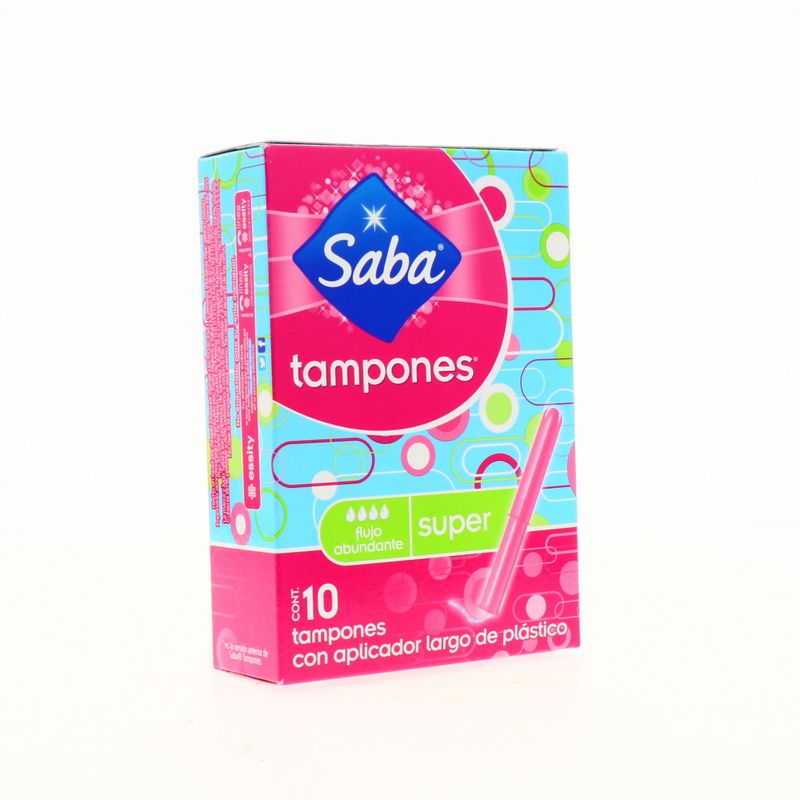 Tampones saba super largo plastico 10 un