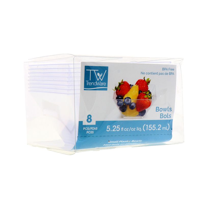 Bowl trendware color transparente 8 un