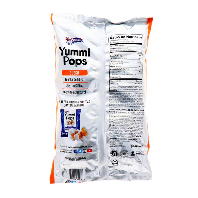 Palomitas De Maiz Yummies Yummi Pops Queso 120 Gr - La Colonia