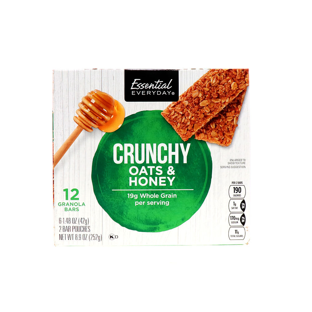 Barra De Cereal Essential Everyday De Miel Y Avena 8.9 Oz