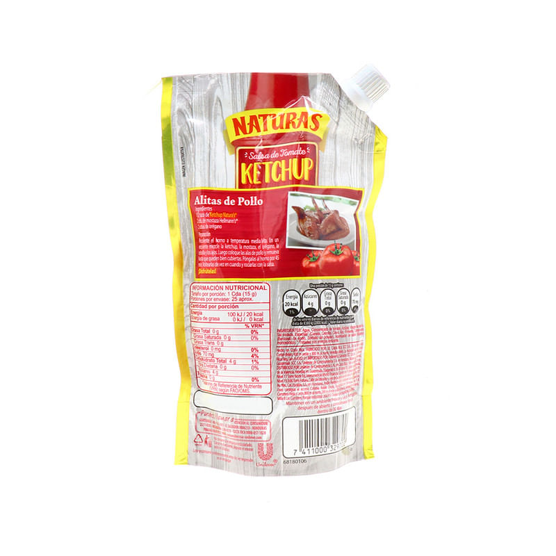 Salsa De Tomate Naturas Kétchup 385 Gr Salsa De Tomate Naturas Kétchup 385 Gr