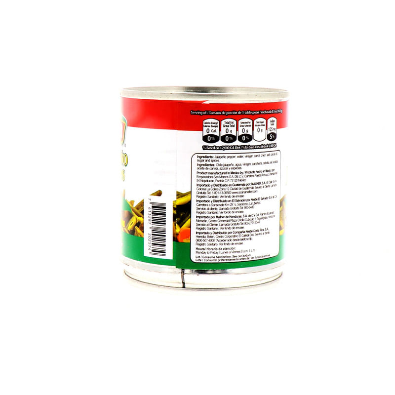 Chile Jalapeño Malher En Escabeche Rajas 215 Gr - La Colonia