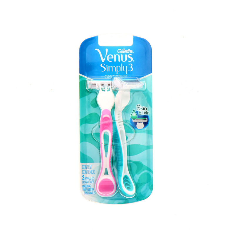 Maquina Para Afeitar Gillete Venus Simply3 Skin Elinxir 2 Un