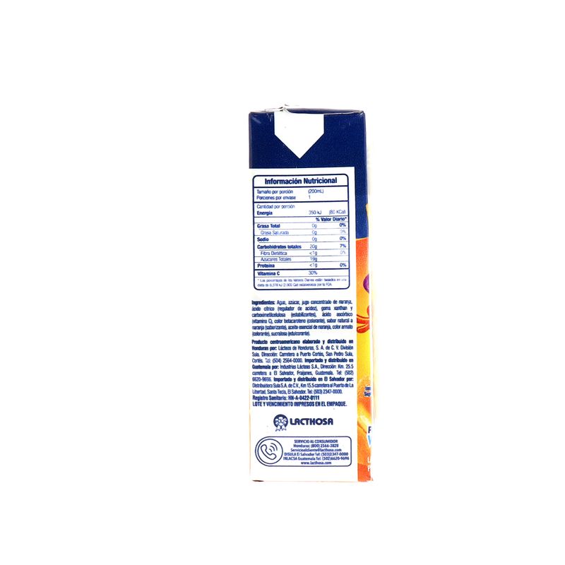 Bebida Sula Kids Jugo De Naranja Tetrabrick 200 Ml