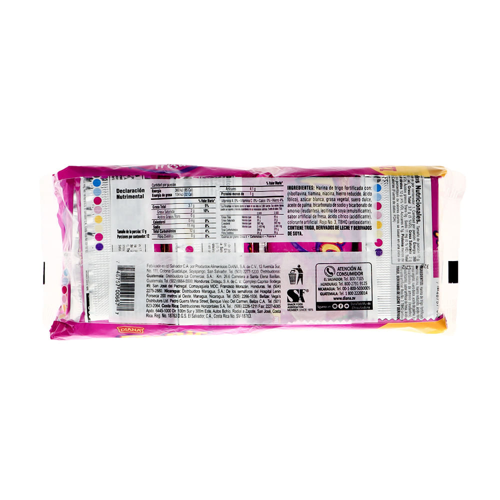 Galleta Diana Picnic Fresa 204 Gr