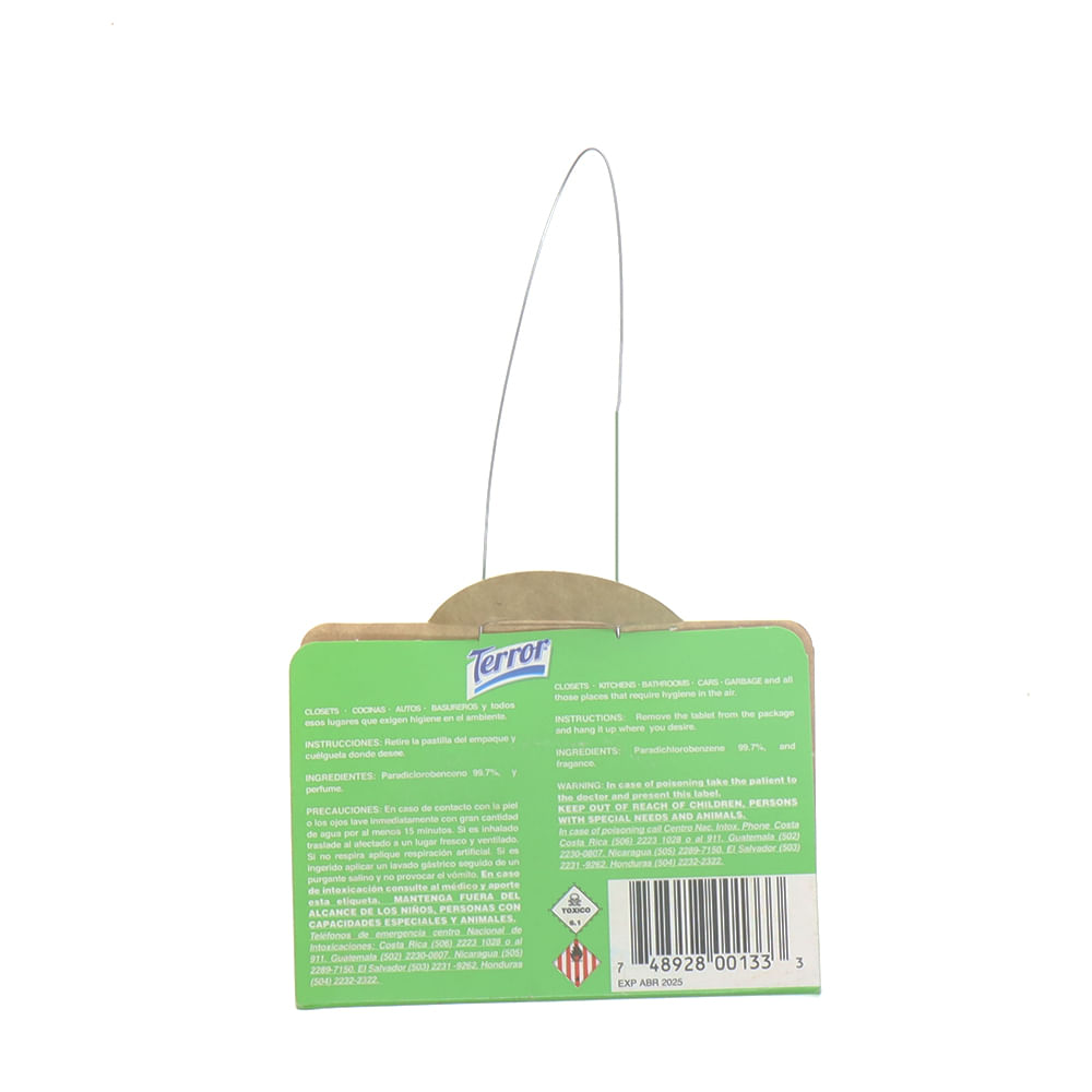 Pastilla Baño Terror Desodorizante Aroma Limón 50 Gr