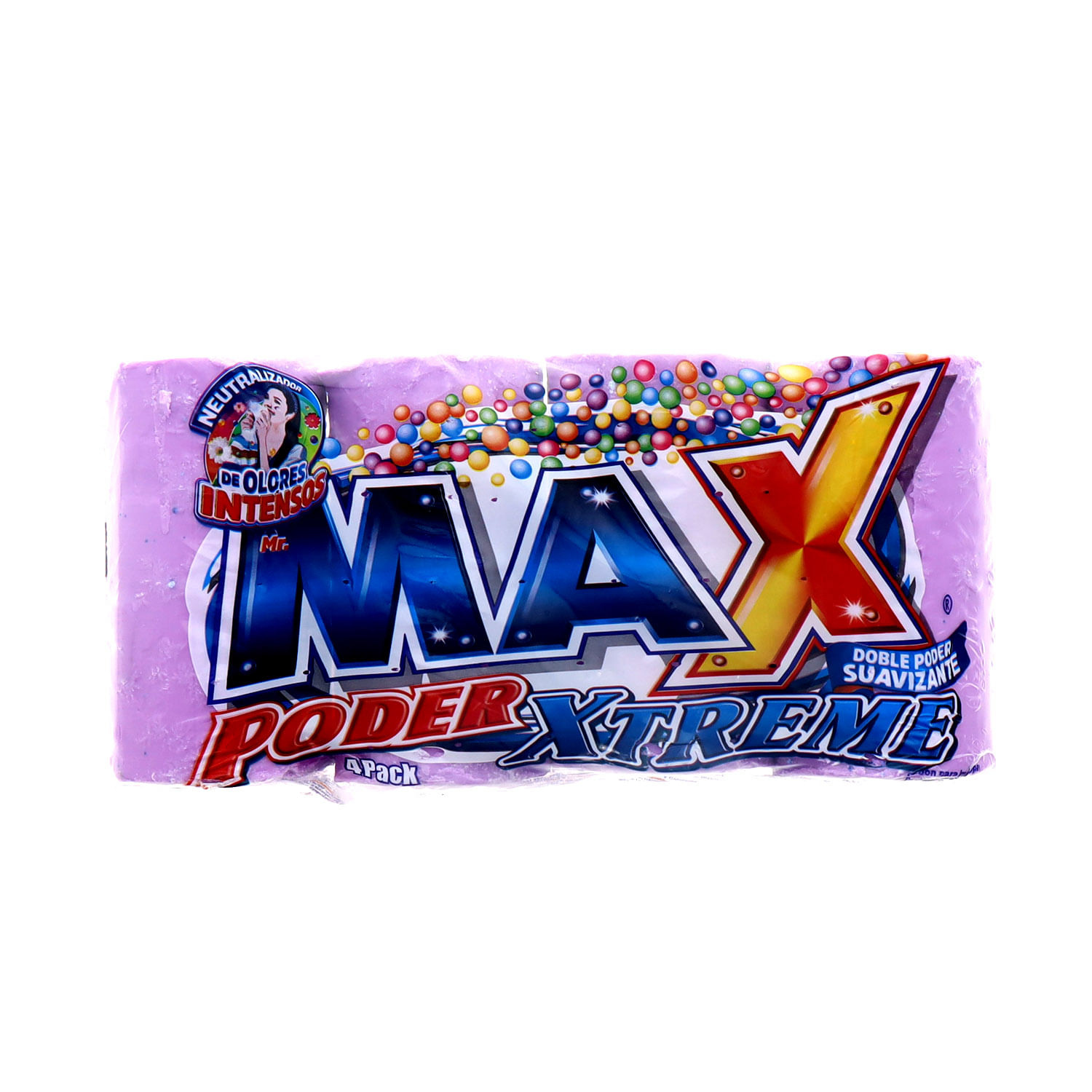 4Pack Jabón Mr.Max Poder Doble Poder Suavizante 400 Gr