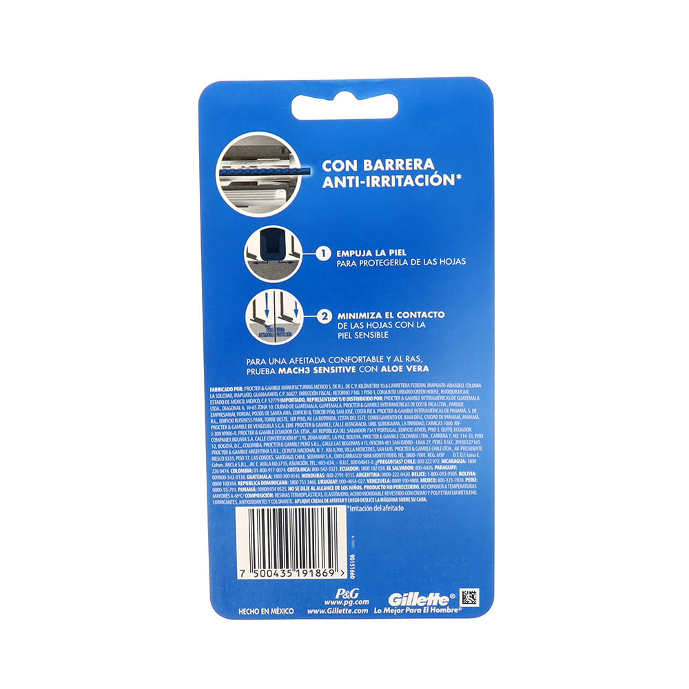 Máquina Para Afeitar Gillette Derma Protección 4 Un