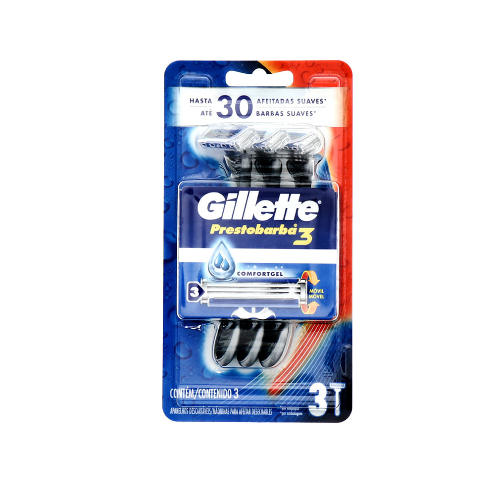 Prestobarba Gillette 3 Confortgel 3Un