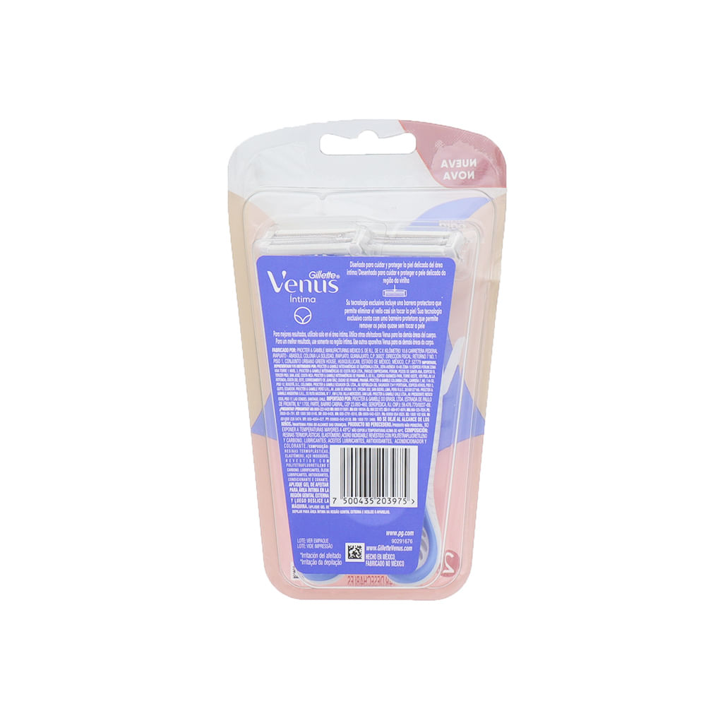 Máquina Para Afeitar Gillette Venus íntima 2 Un