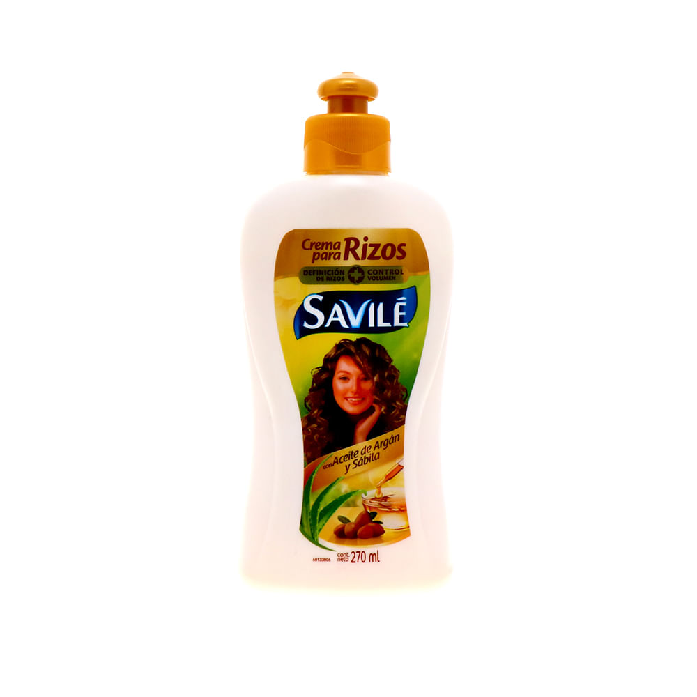 Crema Para Rizos Savile Aceite De Argán Y Sábila 270 Ml