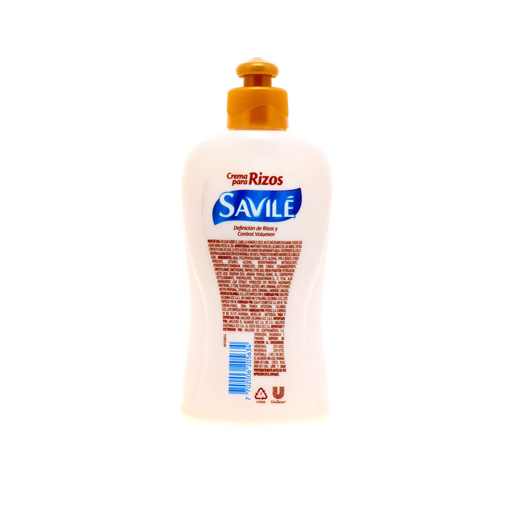 Crema Para Rizos Savile Aceite De Argán Y Sábila 270 Ml