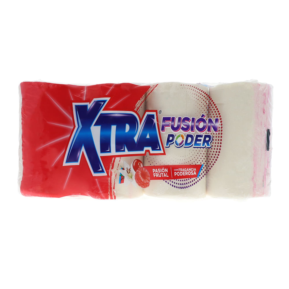 4Pk Jabón Xtra Fusión Poder Pasión Frutal 1600 Gr