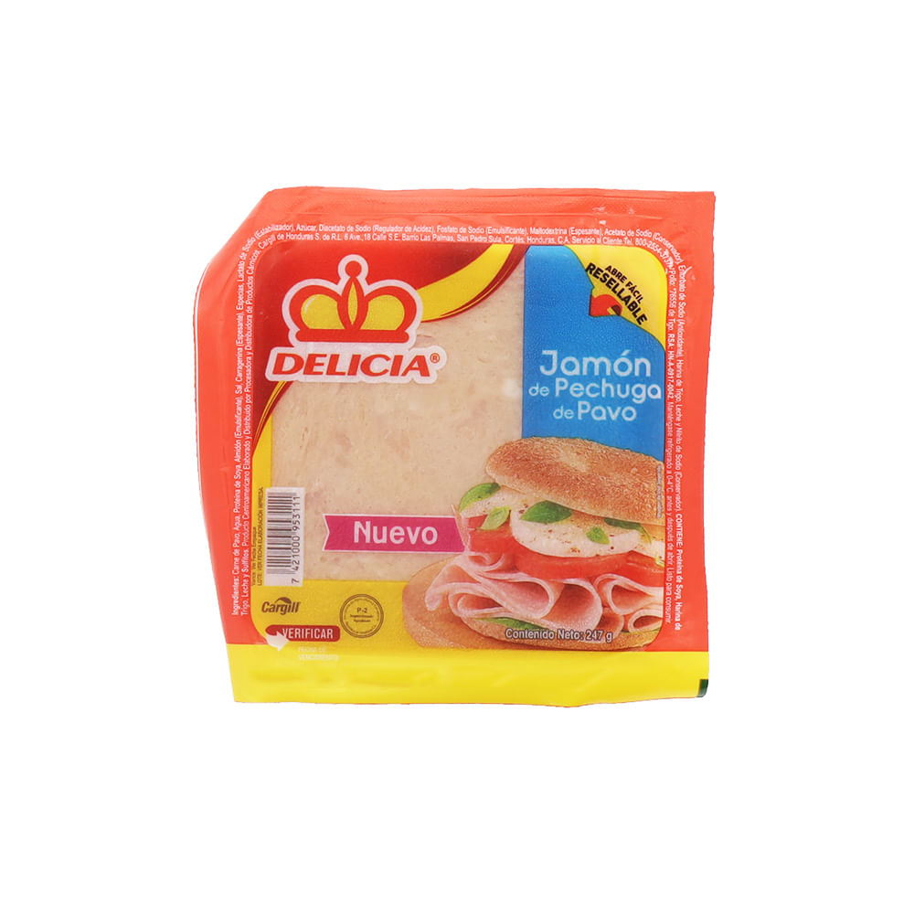 Jamón Delicia Pechuga De Pavo 247 Gr