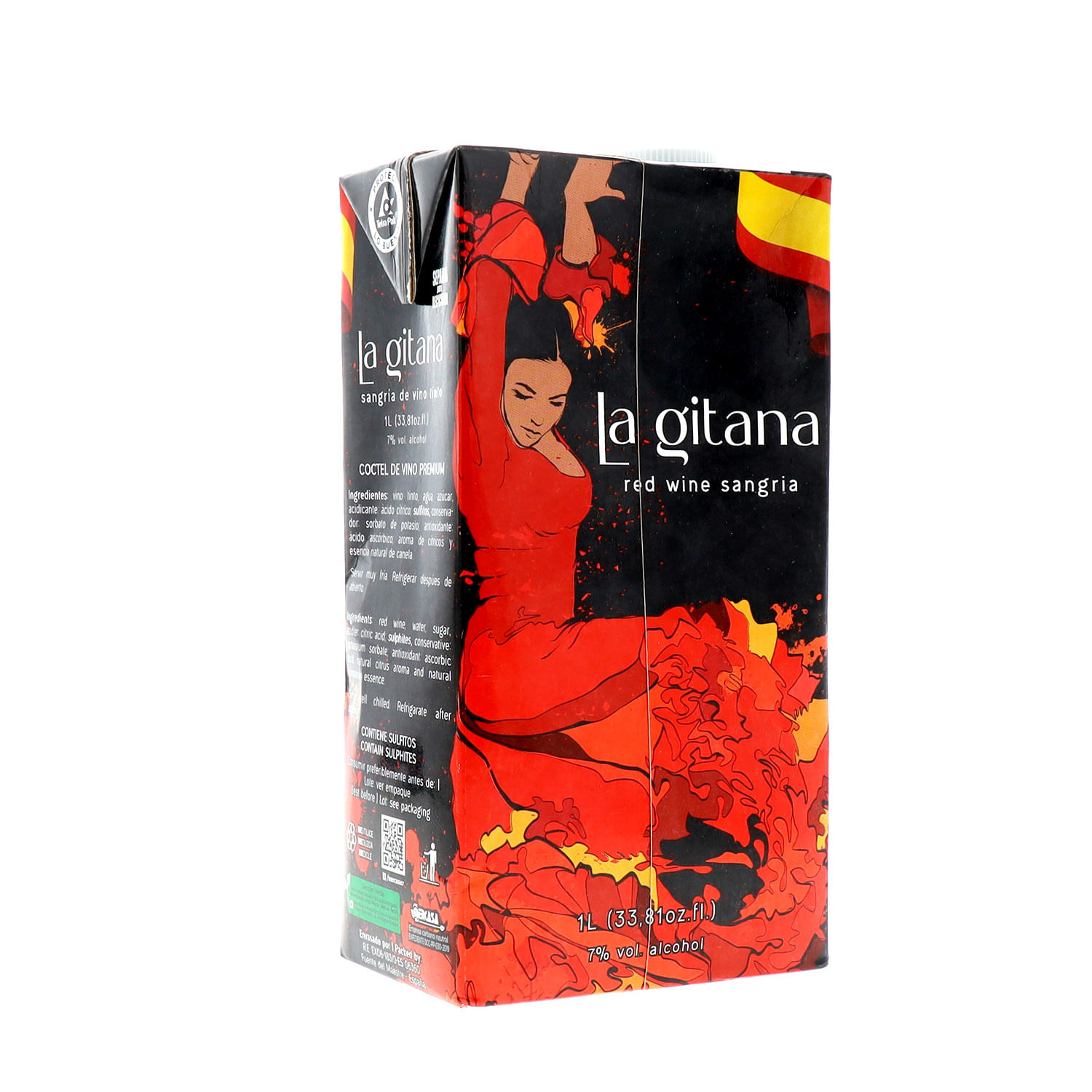 Sangría La Gitana De Vino Tinto 1 Lt
