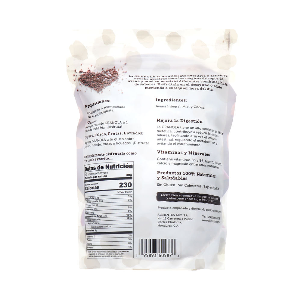 Granola Abc Chocolate 400 Gr