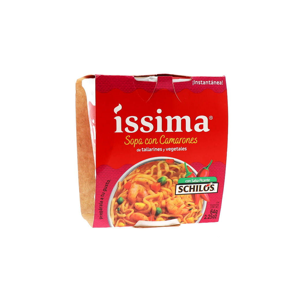 Sopa Instantánea Issima Sabor Camarón Con Salsa Picante 64 Gr