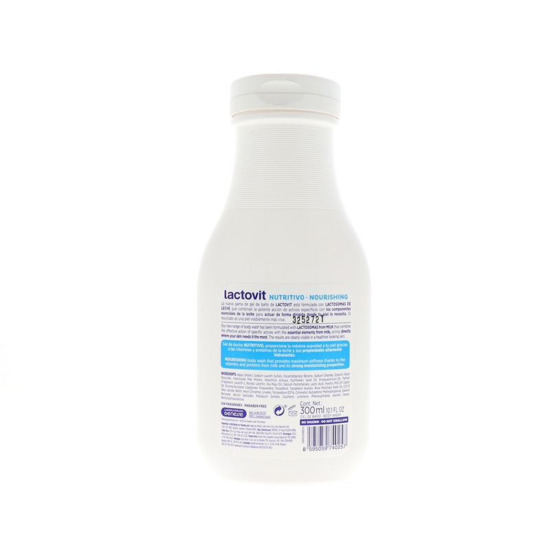 Gel De Baño Lactovit Original Nutritivo 300 Ml