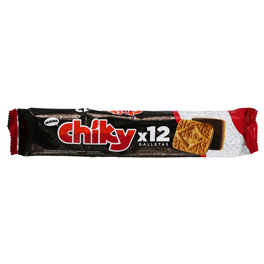 Galleta Chiky Con Cobertura Chocolate 80 Gr