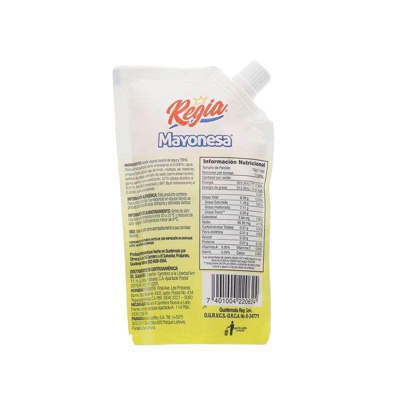 Mayonesa Regia Doypack 175 Gr