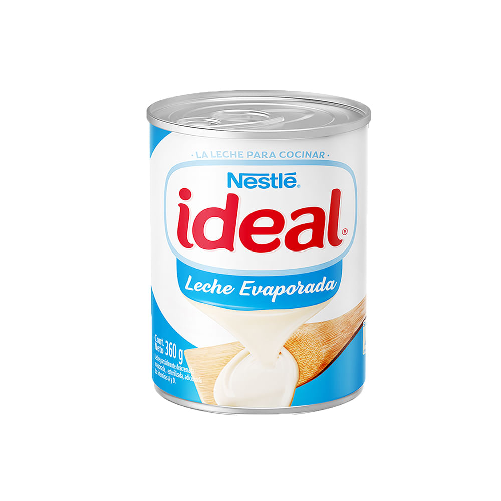 Leche Evaporada Nestle Ideal Lata 360 Gr