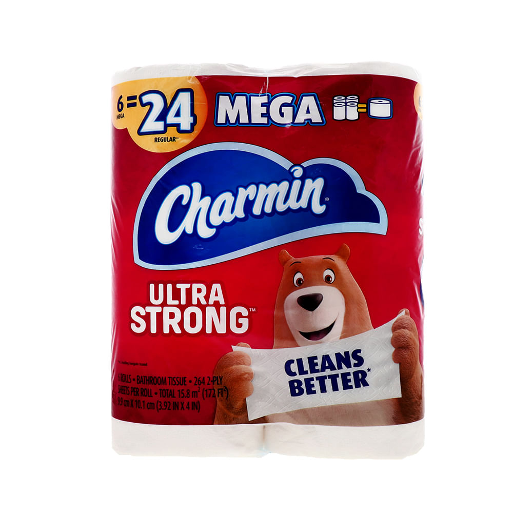 Papel Higiénico Charmin Ultra Strong 6/24Regular Mega 6Rollos