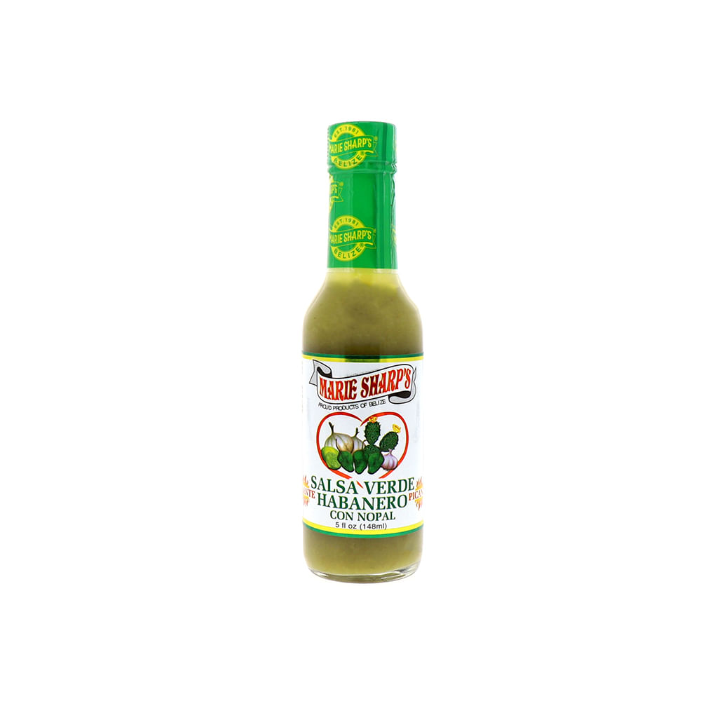 Salsa Verde Habanero Marie Sharps Picante Con Nopal 5 Oz