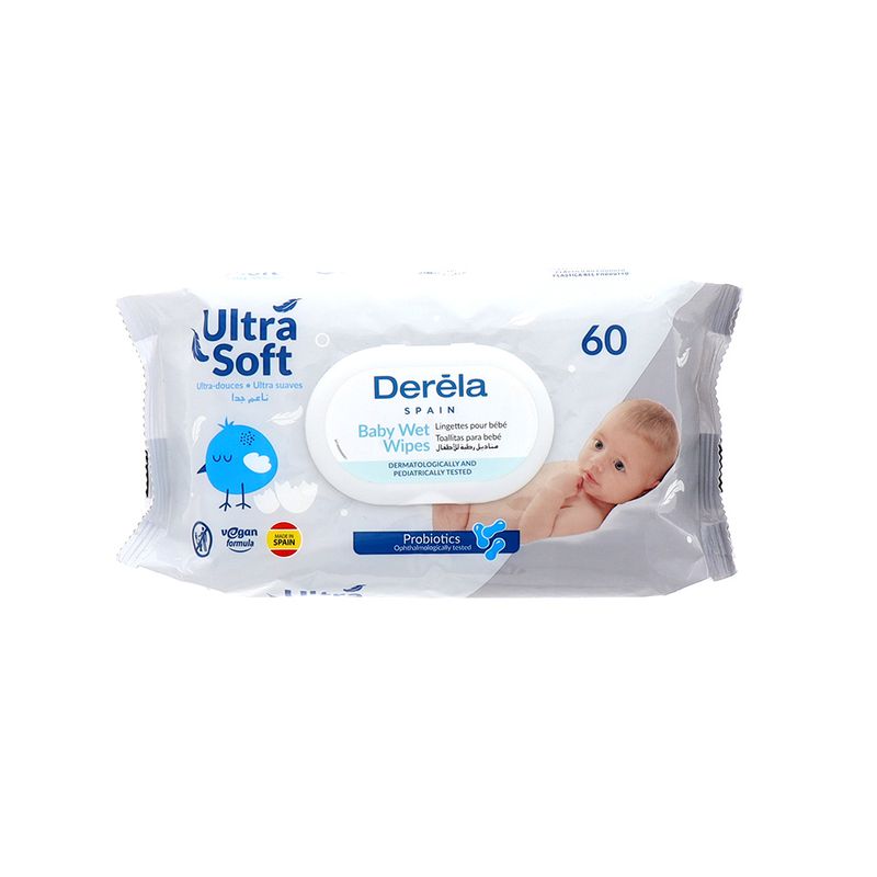 Toalla Húmeda Derela Para Bebé Ultra Suaves 60 Un
