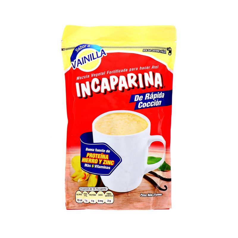 Harina incaparina sabor vainilla 375 gr