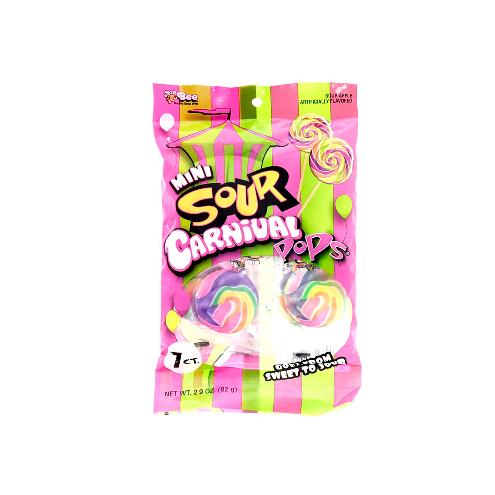 Paleta Bee Mini Sour Carnival Pops 2.9Oz