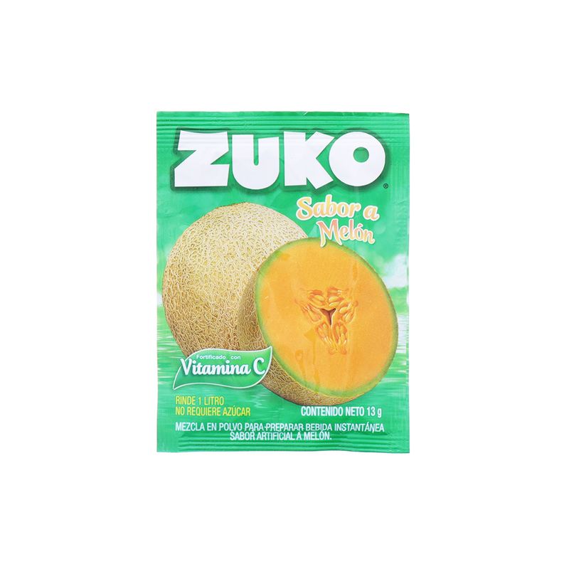 Bebida En Polvo Zuko Sabor Melón 13Gr