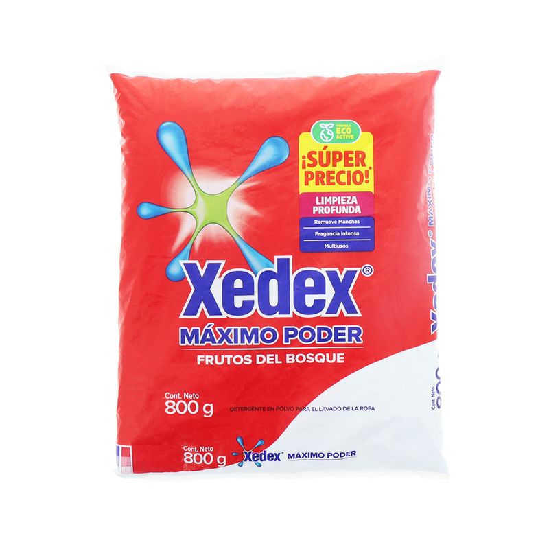 Detergente Polvo Xedex Frutos Del Bosque 800Gr