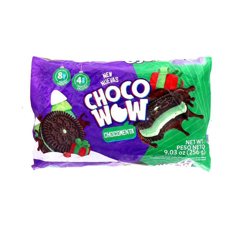 Galleta Choco Wow Rellena Chocomenta 256 Gr