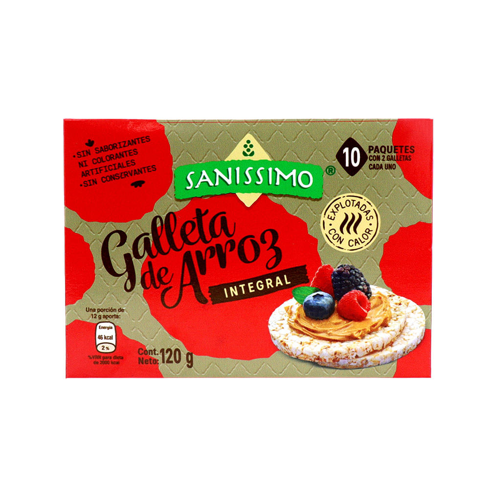 Galleta De Arroz Saníssimo Integral 120 Gr