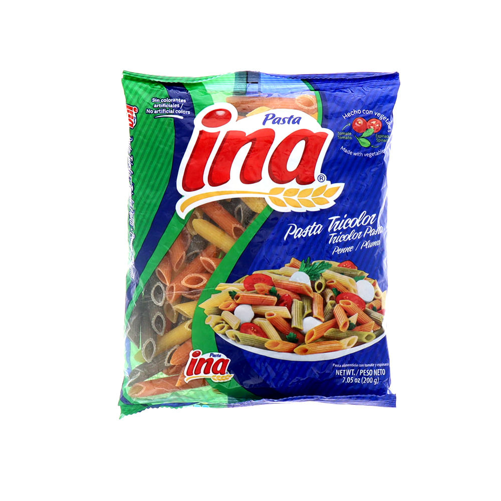 Pasta Ina Penne Tricolor 200 Gr